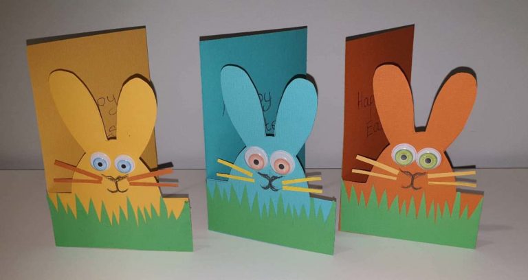 HOW TO MAKE CUTE EASTER BUNNY CARDS | Creative Art and Craft for Children