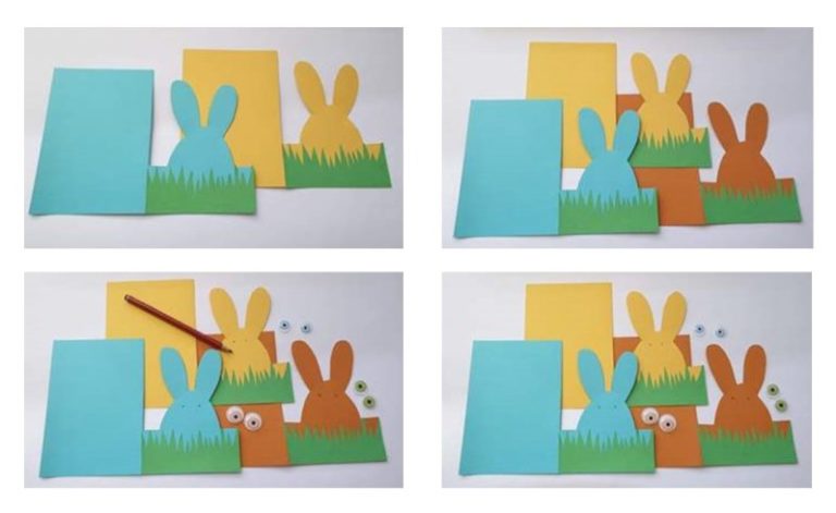 HOW TO MAKE CUTE EASTER BUNNY CARDS | Creative Art and Craft for Children
