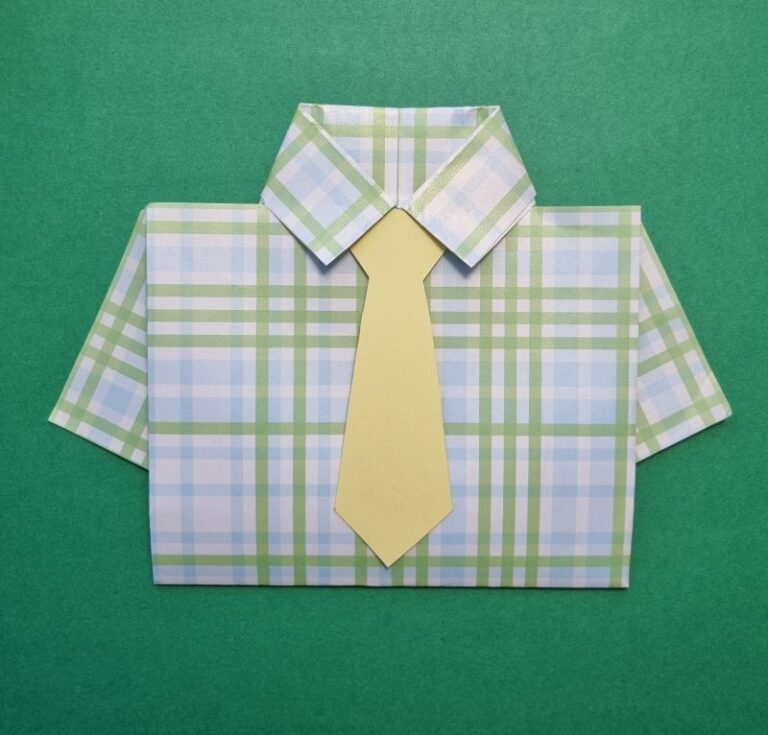 DIY Origami – Kids Fathers Day Shirt and Tie Card | Creative Art and ...