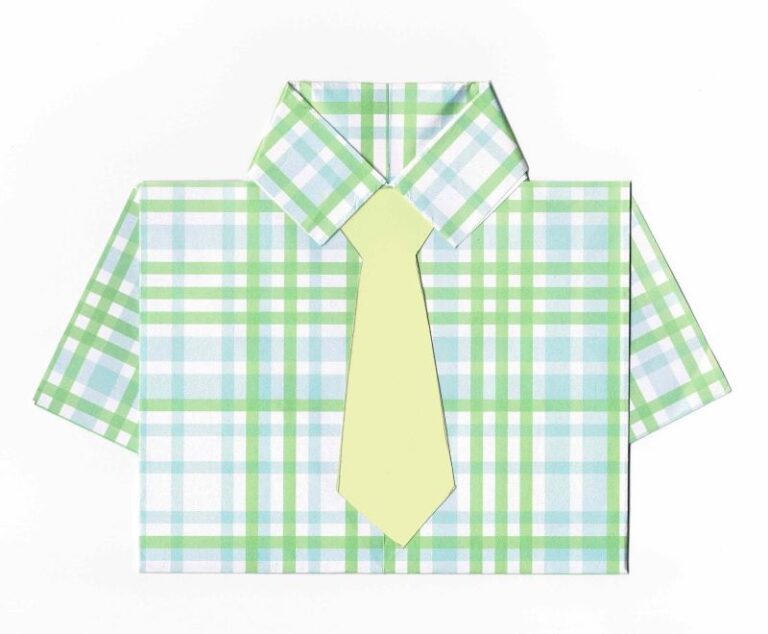DIY Origami – Kids Fathers Day Shirt and Tie Card | Creative Art and ...