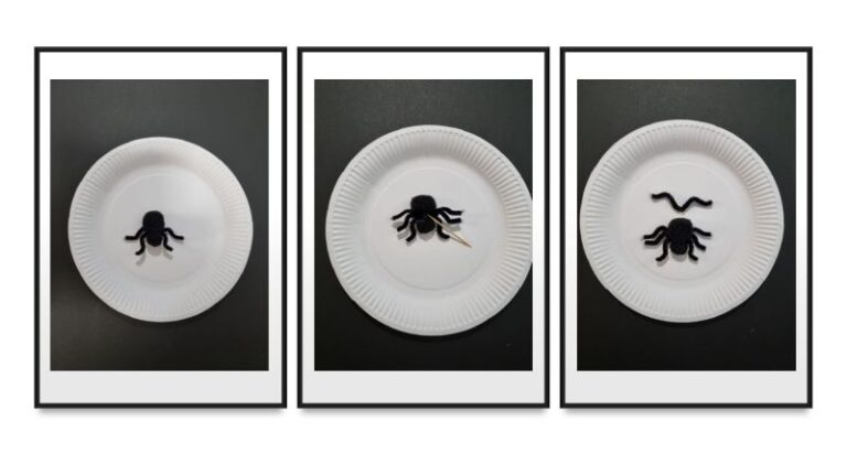 HALLOWEEN SPIDER WEB – PAPER PLATE CRAFT