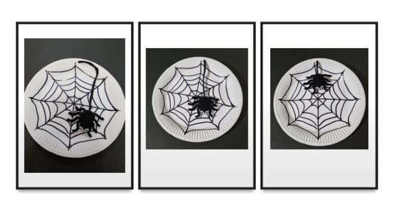 HALLOWEEN SPIDER WEB – PAPER PLATE CRAFT